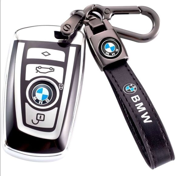 Other | Bmwlogo Key Fob Keychain Leather With Logo Key Fob Cover In ...